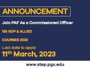 Join PAF as a commissioned officer - STEP By PGC