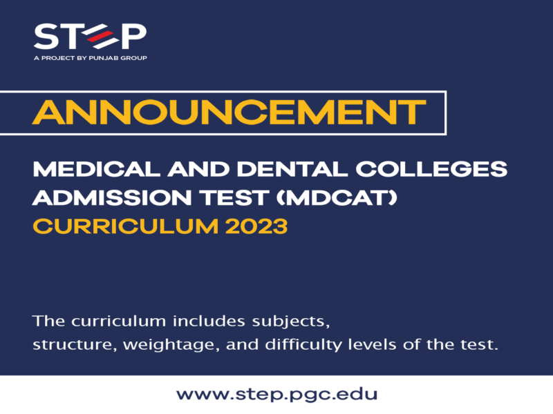 MEDICAL AND DENTAL COLLEGES ADMISSION TEST (MDCAT) CURRICULUM 2023 ...