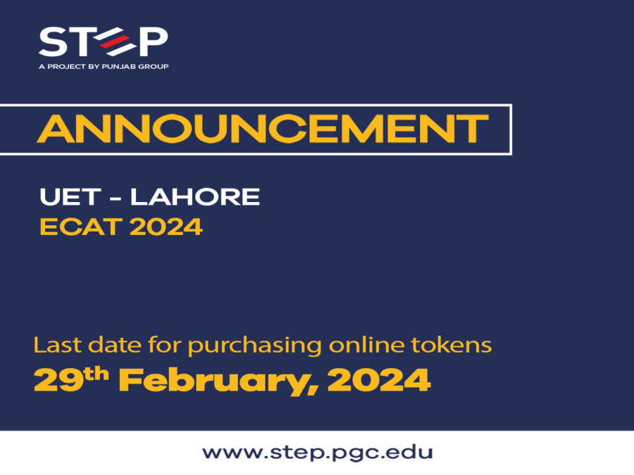 UET - Lahore ECAT 2024 - STEP by PGC