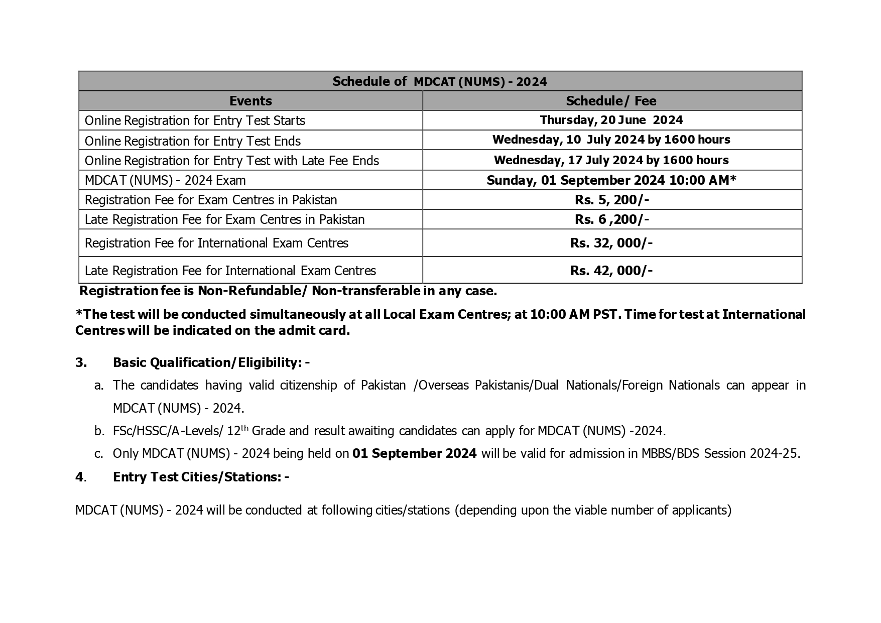 NUMS-MDCAT-2024 - STEP by PGC