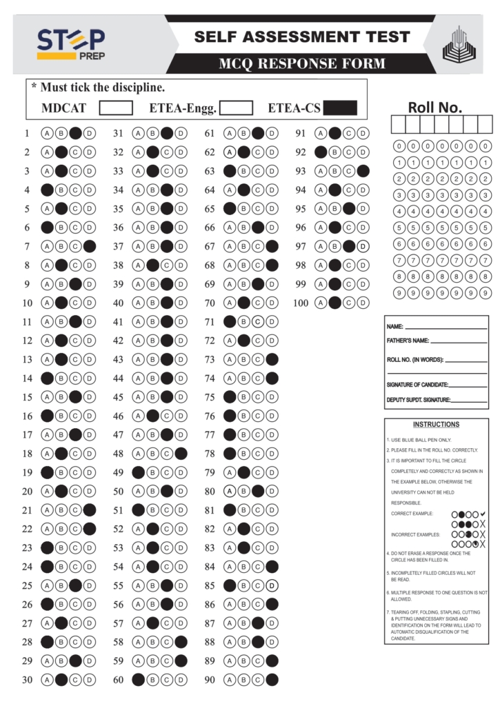 SSAT ANSWER KEY 2025 - STEP by PGC