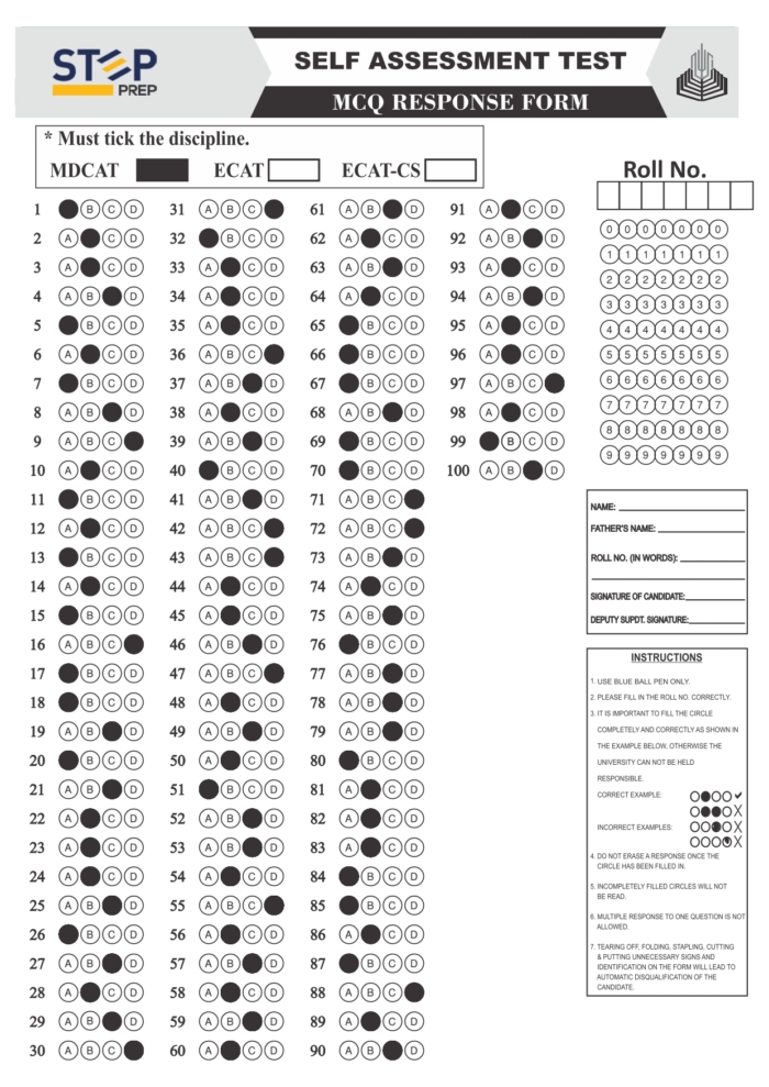 SSAT ANSWER KEY 2025 - STEP by PGC